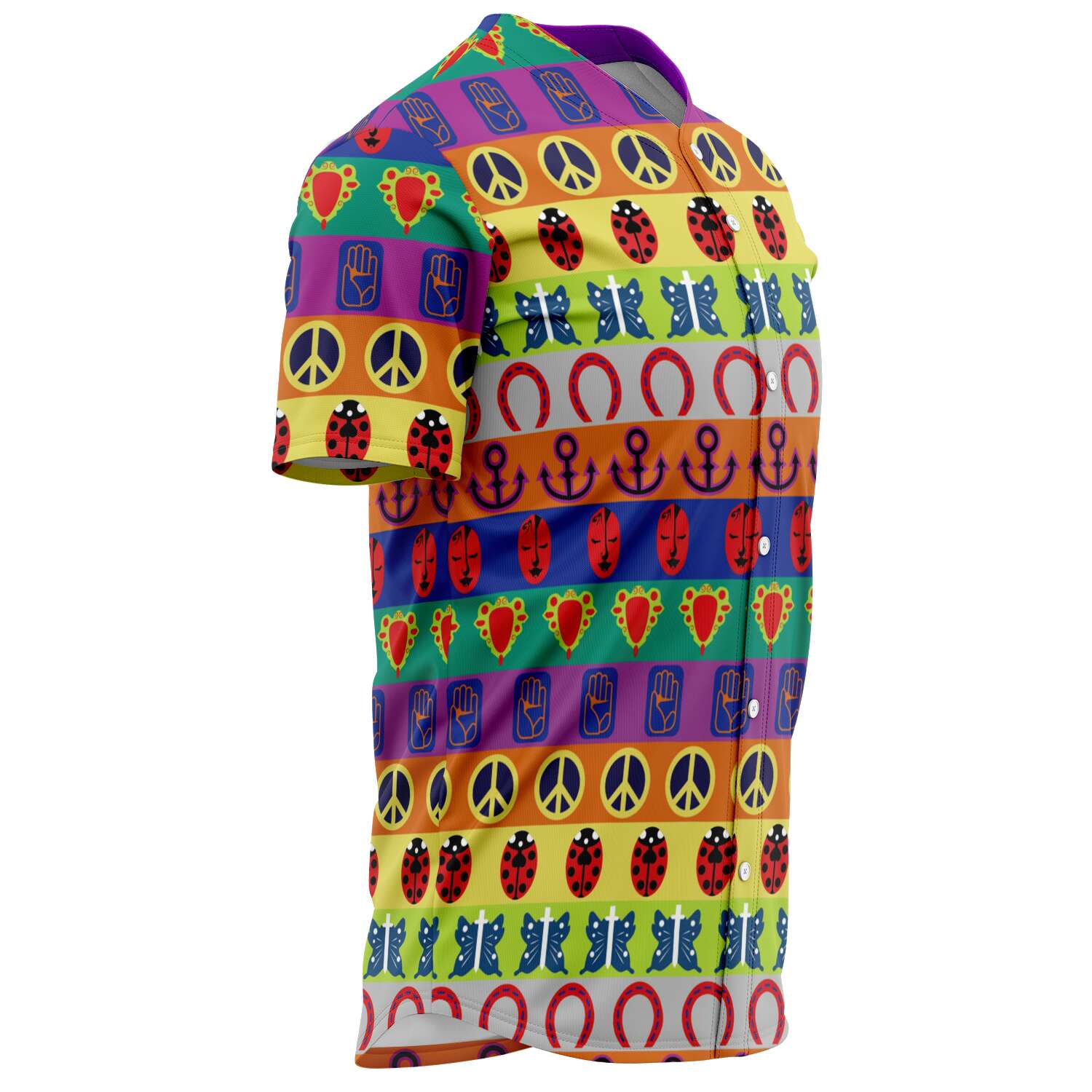 JJBA Symbol Pattern Baseball Jersey | JoJo's Bizarre Adventure Shop