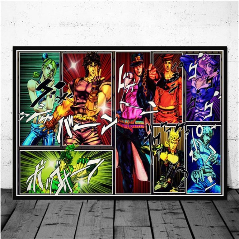 Vintage Anime JoJo's Bizarre Adventure Wall Art | JoJo's Bizarre ...