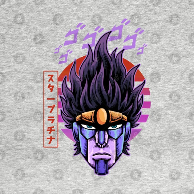 JJBA Menacing Star Platinum T-Shirt | JoJo's Bizarre Adventure Shop