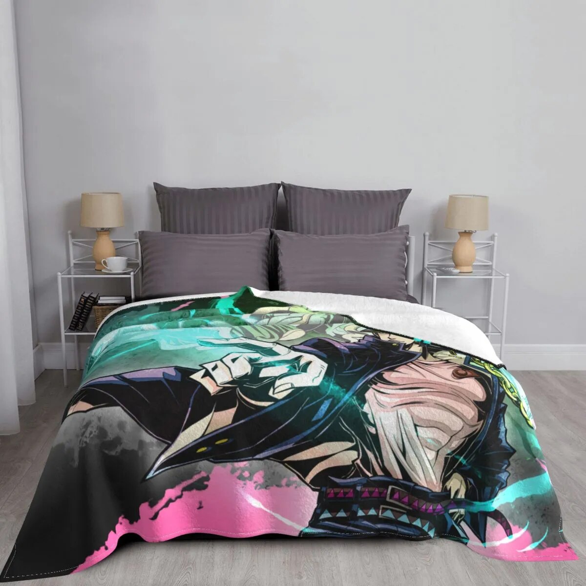 Kujo Jotaro Jojo's Bizarre Adventure Chart-topper Throw Blanket | JoJo ...